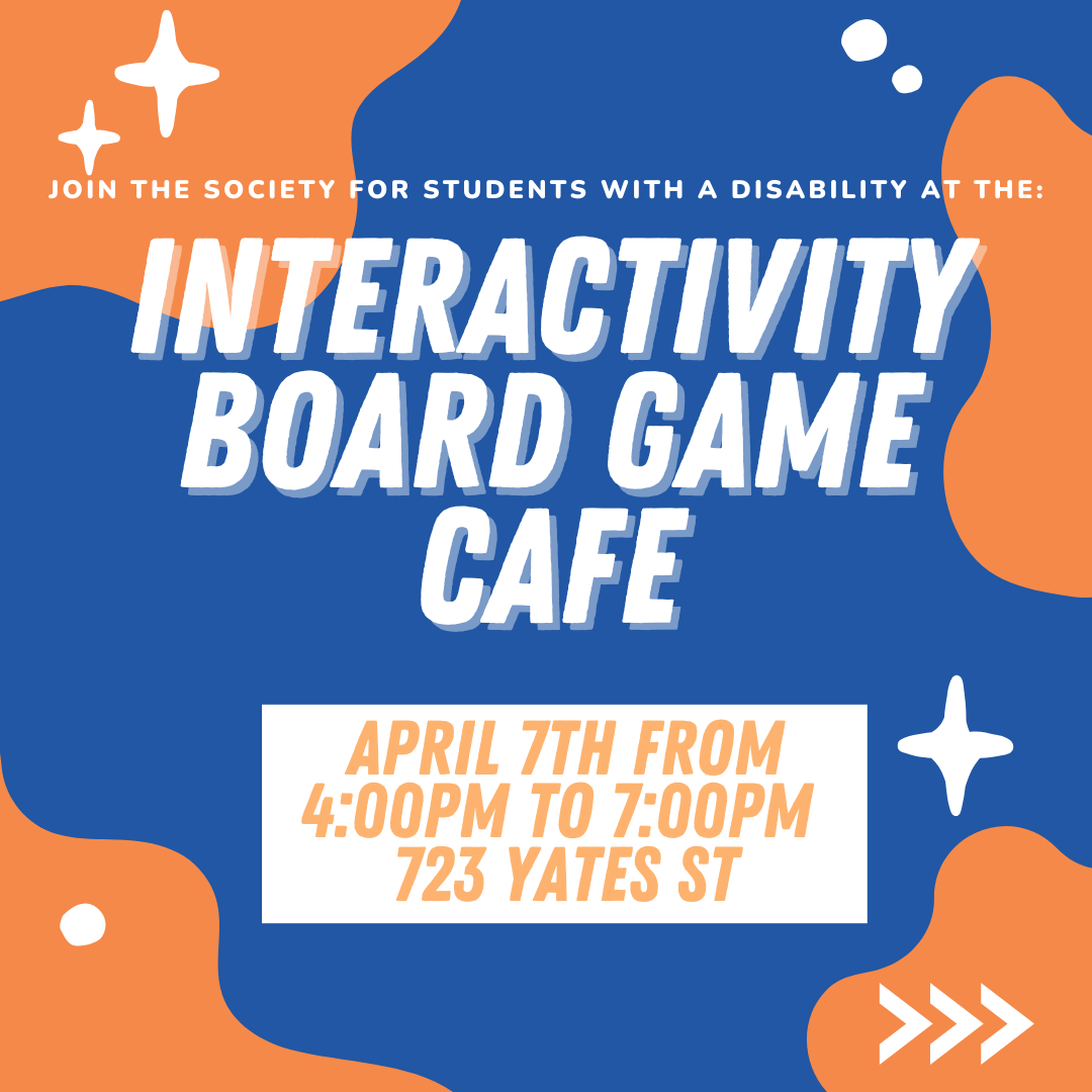 Interactivity Board Game Caf UVIC Society For Students With A Disability